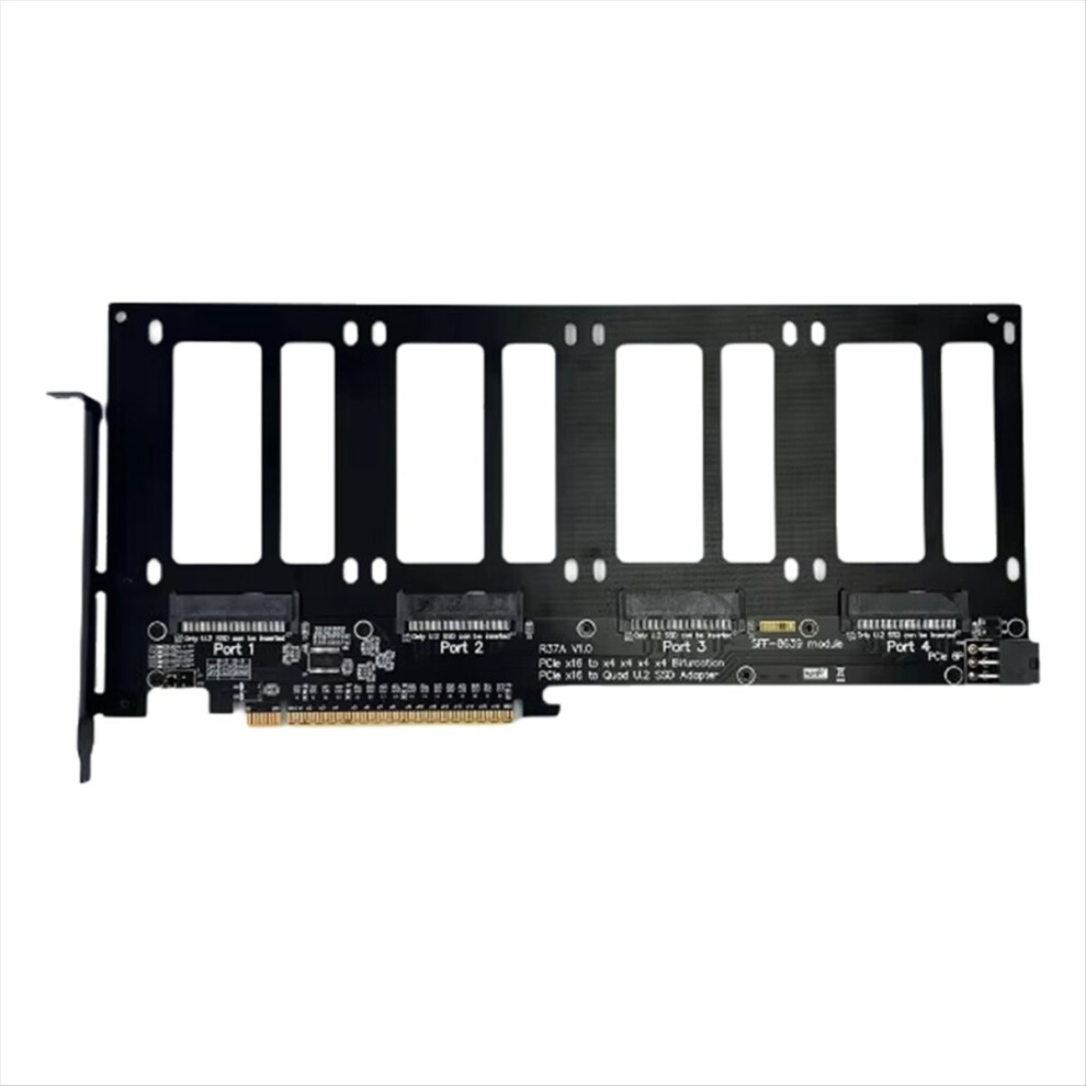 R37A PCIe 4.0 X16 to 4-Port U.2 SSD Split Expansion Card for Gen4 X16 ...