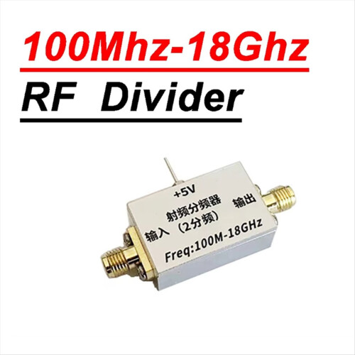 Divisor de frequência com pré-escalador de 100 MHz a 18 GHz, conversor ...