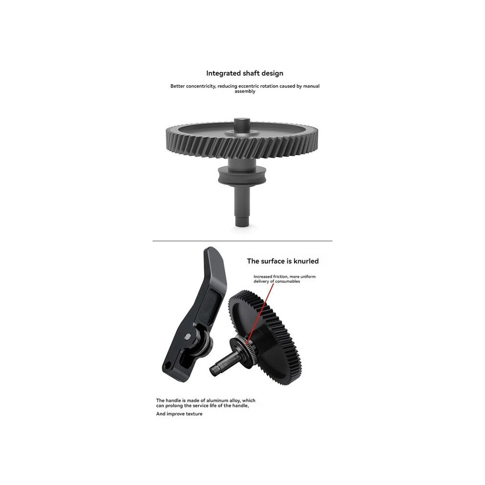 Extruder Gear Assembly DLC Nanocoated Hardened Steel for Bambu Lab A1 ...