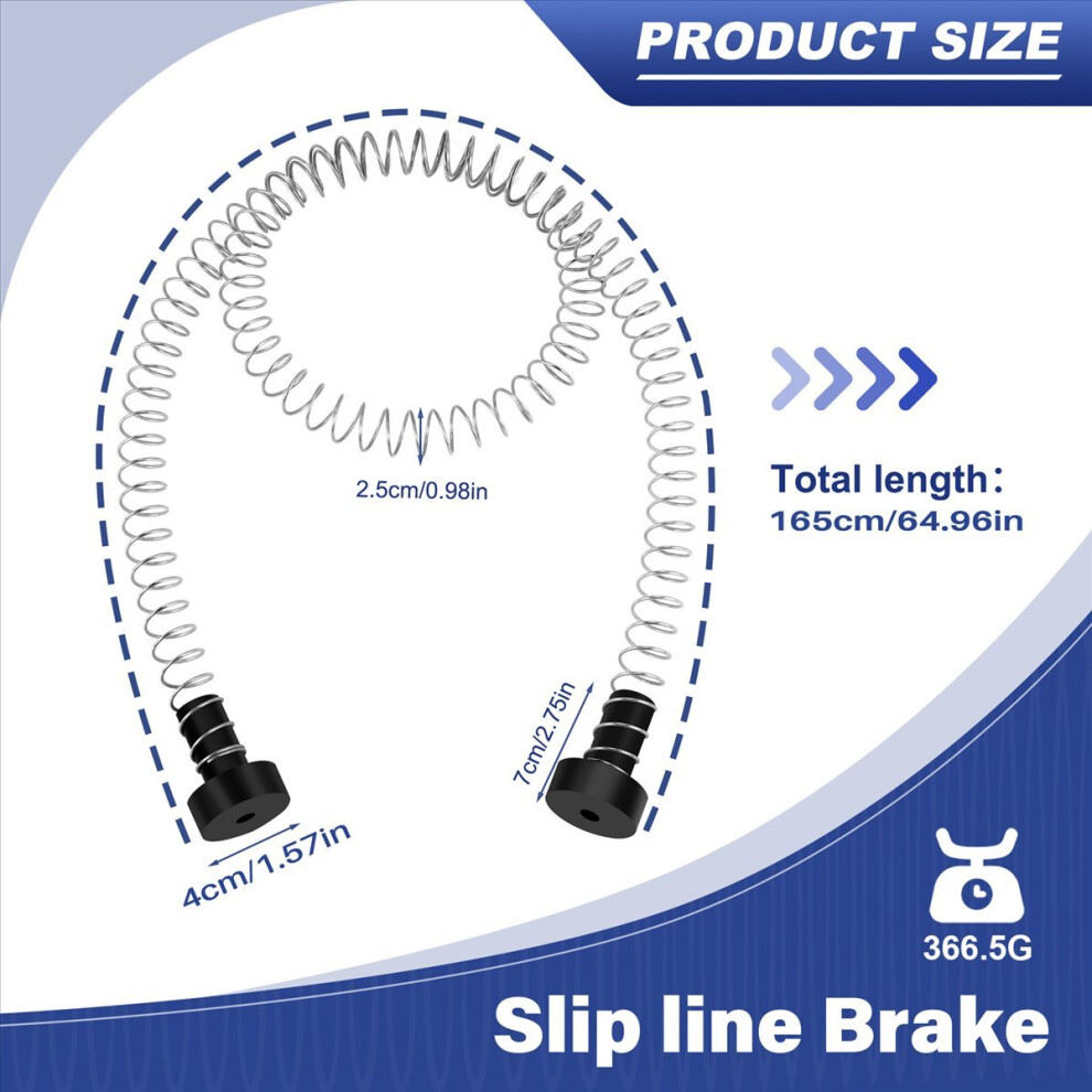 Zipline Spring Brake 165cm Stainless Steel Zip Line Heavy Duty Speed ...