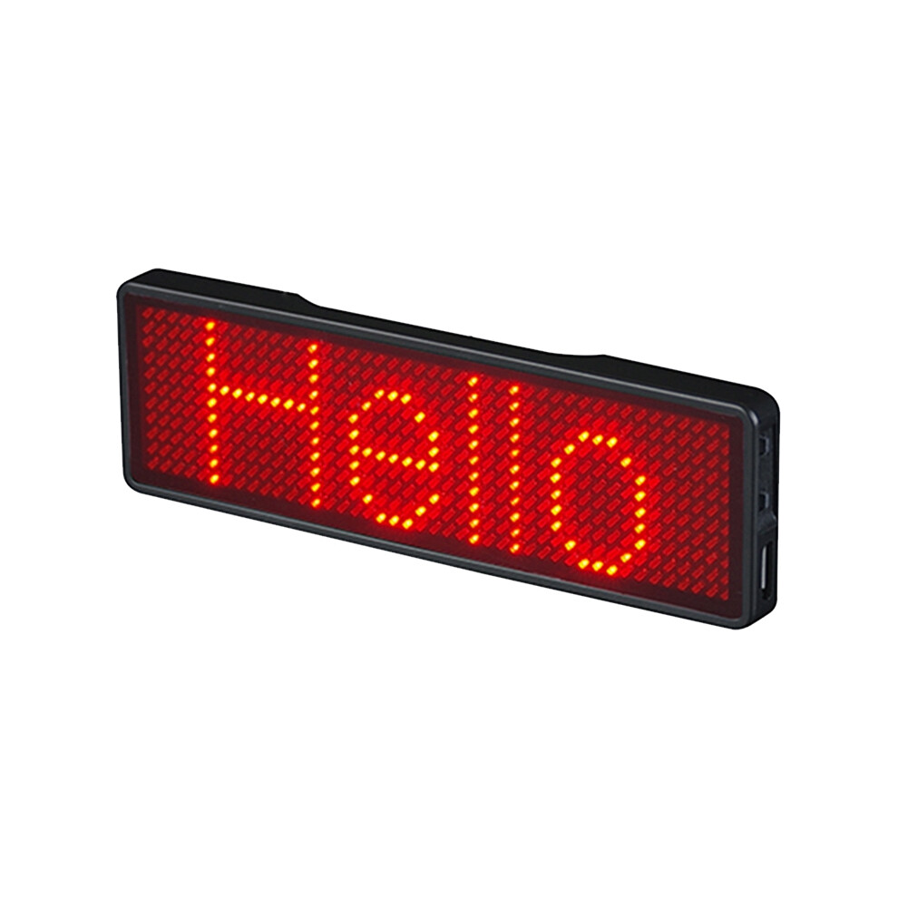 Bluetooth LED Name Badge Rechargeable Light Sign DIY Programmable ...