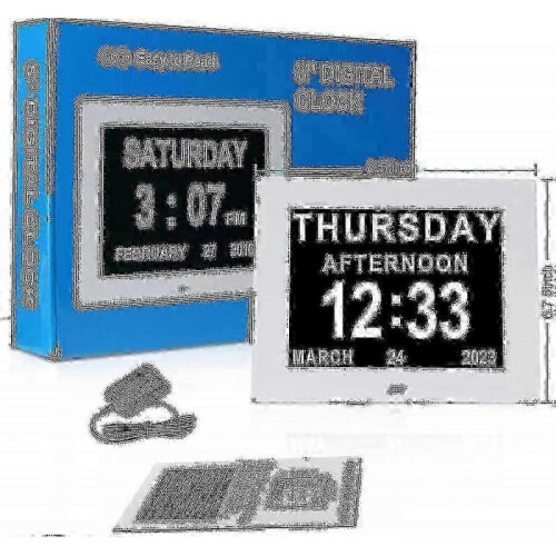 2025 Dementia Clock Alzheimers Clock Large Digital Calendar Clock for ...
