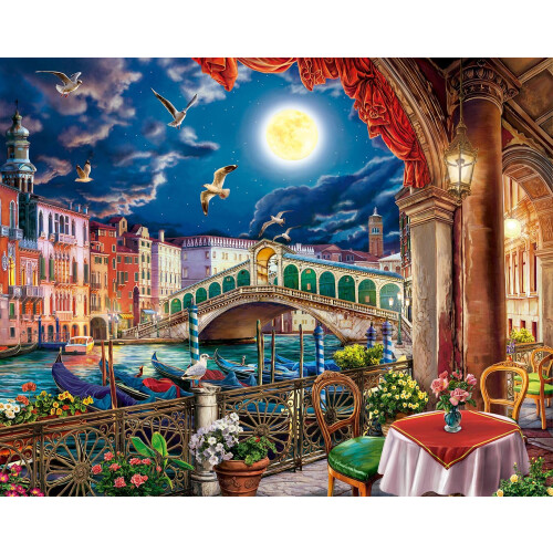 Springbok's Evening Cafe in Venice 1000 Piece Puzzle for Adults ...