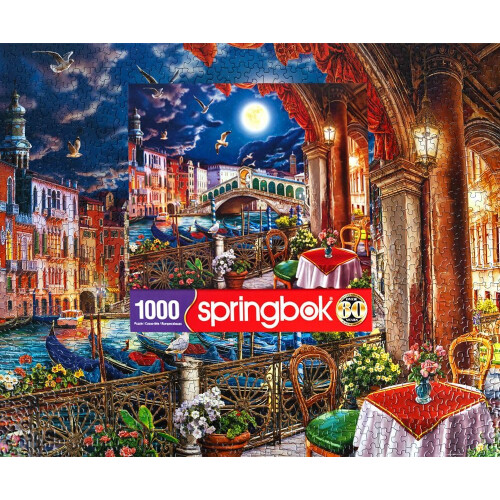 Springbok's Evening Cafe in Venice 1000 Piece Puzzle for Adults ...