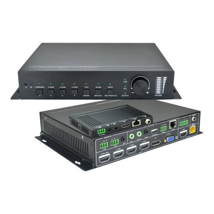 VivoLink HDBaseT Switcher Scaler Kit Video-Audio-Switcher Desktop ...