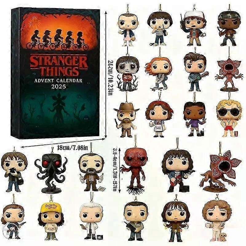 Stranger Things 2025 Advent Calendar Acrylic Ornaments Christmas ...