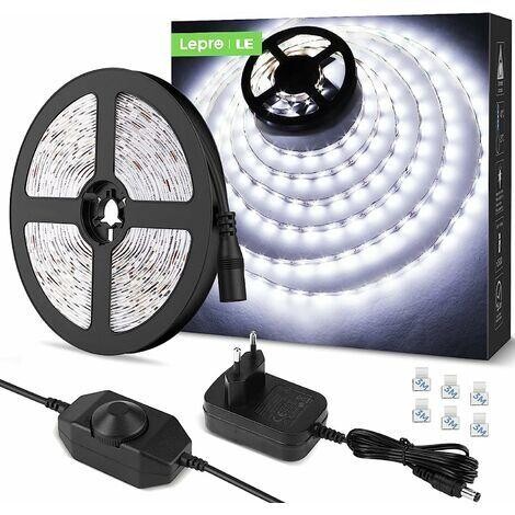 Bande LED flexible, blanc froid ultra-lumineuse (6000 K), 5 m ...