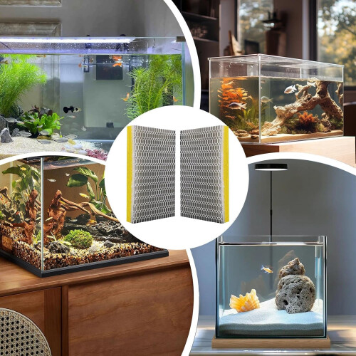 Aquarium Filter Fleece Set of 2, Flexible Roll Filter Mat for Freshwater Ponds and Reptile ...
