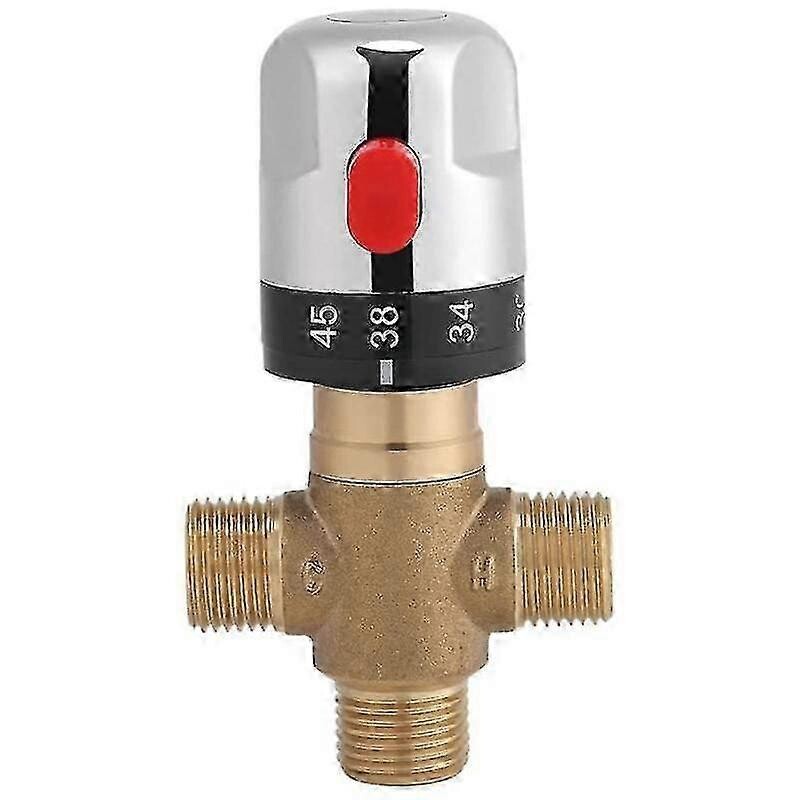 Thermostatic Mixing Valve Solid Brass G1/2 for Shower System Water ...