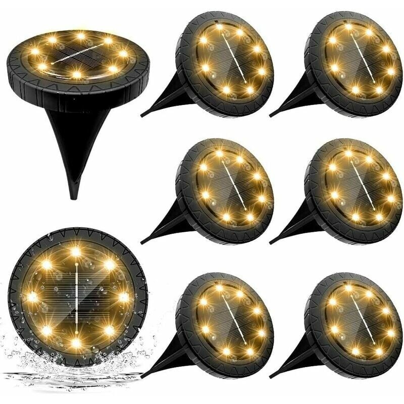 Verbesserte Solar-Bodenleuchten, helle LED-Leuchten mit verlängerter ...