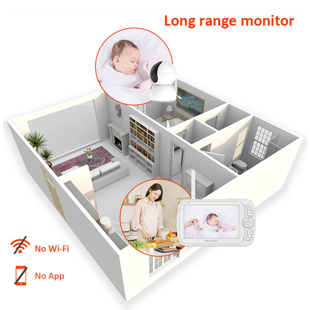 Caméra de surveillance pour bébé sans fil avec écran LCD de 5", vision ...