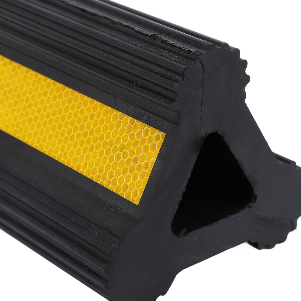 Heavy Duty Black Rubber Wheel Chocks with Reflective Tape ...