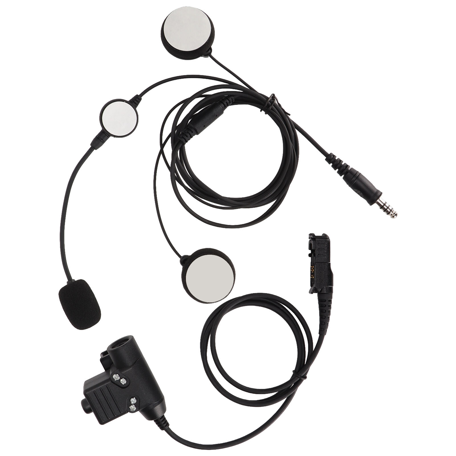 Walkie Talkie Earpiece For Open Face Helmet Noise Reduction Microphone ...