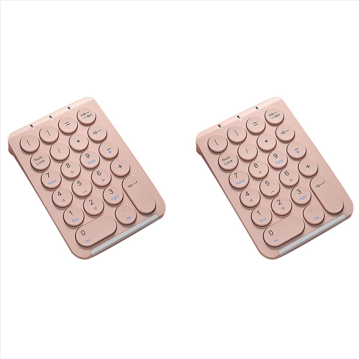 2X Wireless Number Pad Bluetooth Numeric Keypad Round Keycaps Numpad 22 ...