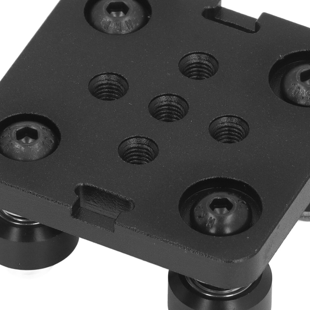 V Wheel Plate Set of 4 - Black Aluminum for 2020 Slot Gantry on OnBuy