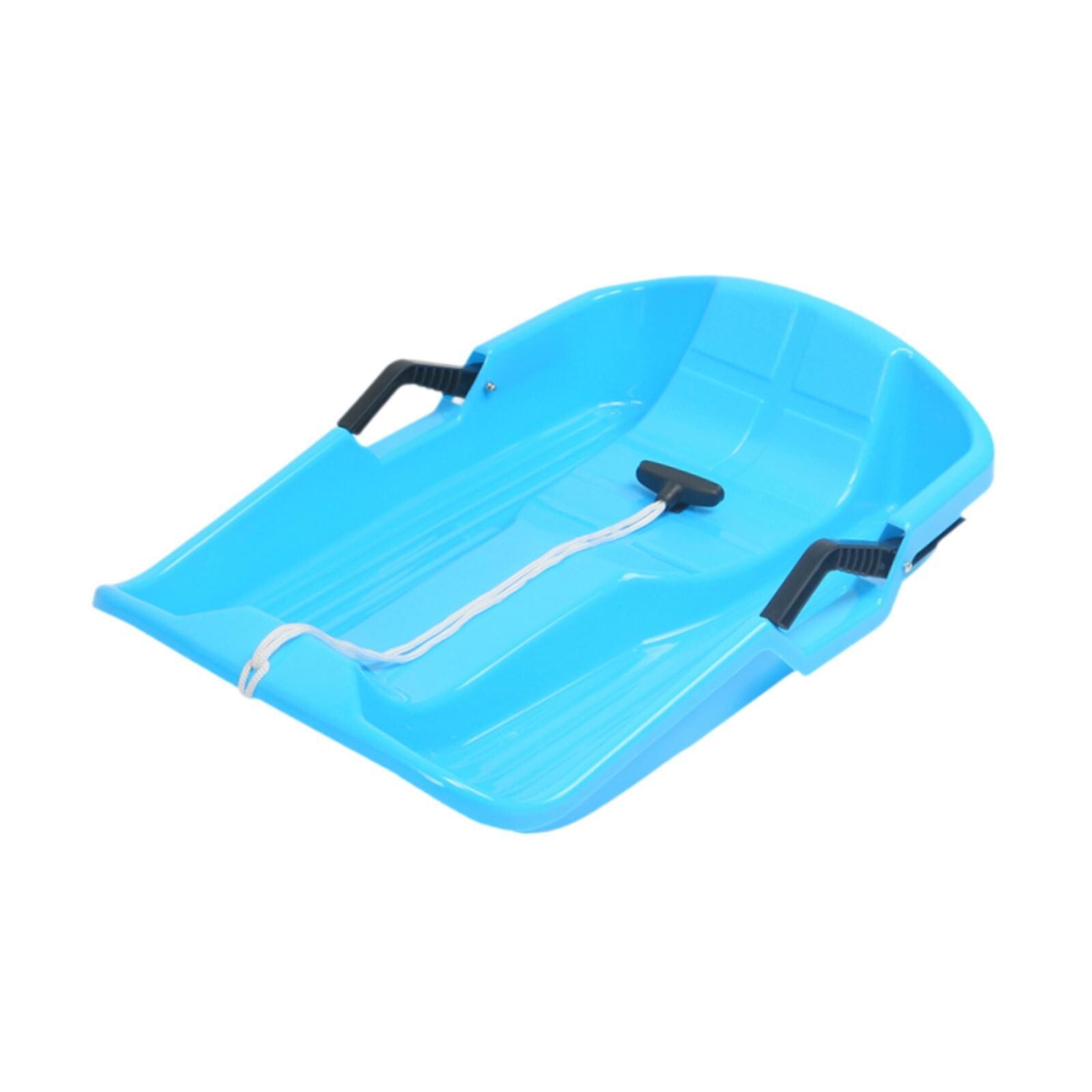 (Blue, 65 x40 x13 cm) Snow Sled Snowboard Sleigh Slider Toboggan Heavy ...