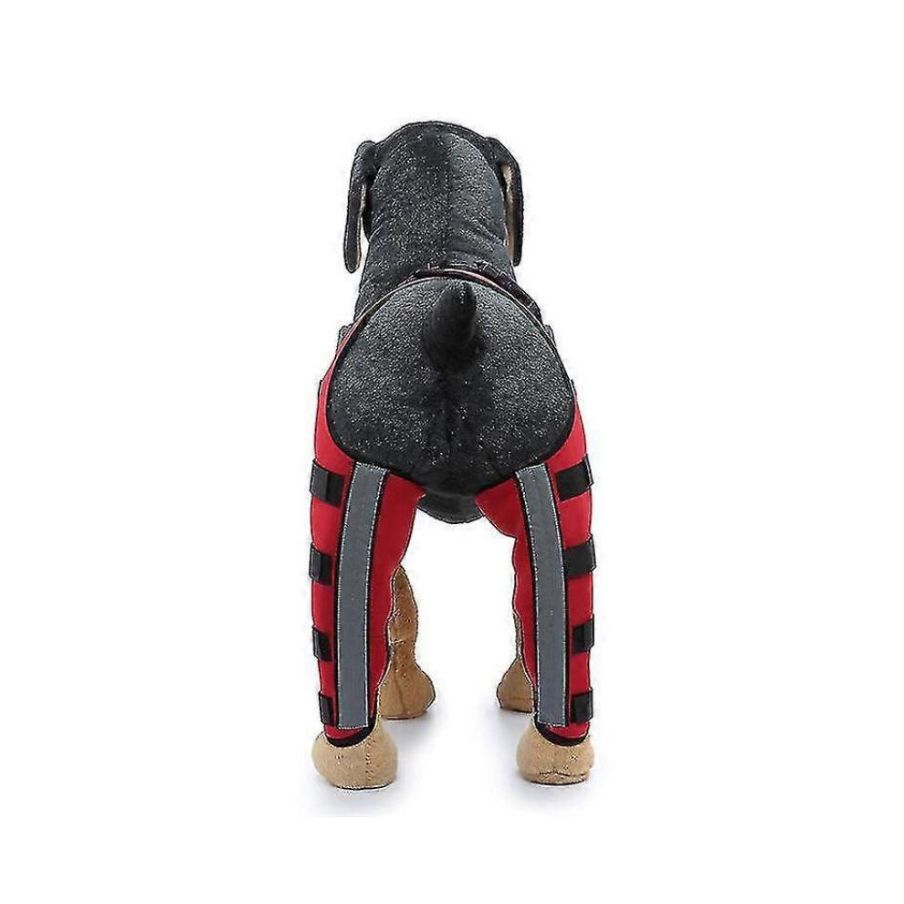 (XS, red2) Double Rear Leg Protection Dog Knee Brace For Acl Knee Cap ...