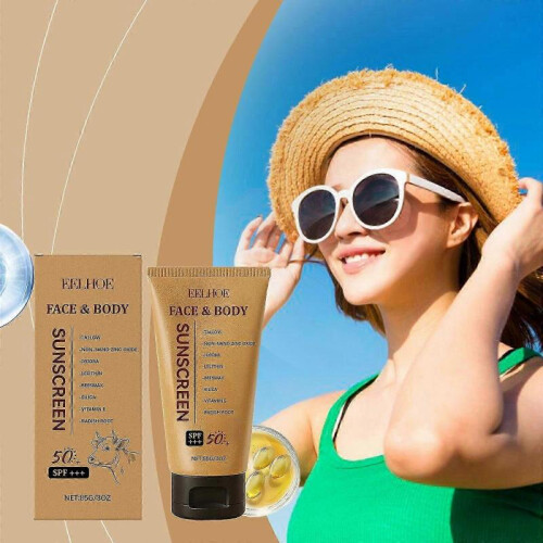 (1pc) Grass-Fed Beef Tallow Sunscreen SPF50+ Sunblock Natural Mineral ...