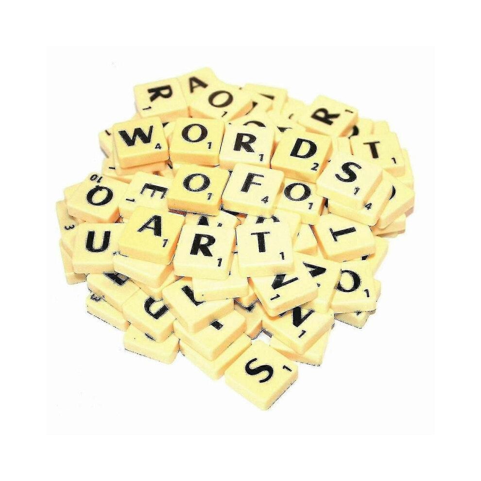 (400 pcs)A-z Plastic Scrabble Tiles Alphabets Letters With Score ...