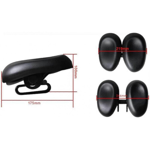 Bicycle Saddle Unisex Extra-Wide Mountain Bike Seat Cushion Black Soft Cloud Comfort Pro One ...