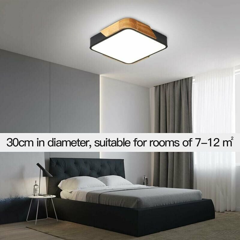 Plafonnier LED moderne, luminosité réglable, design ultra-mince, LED à ...