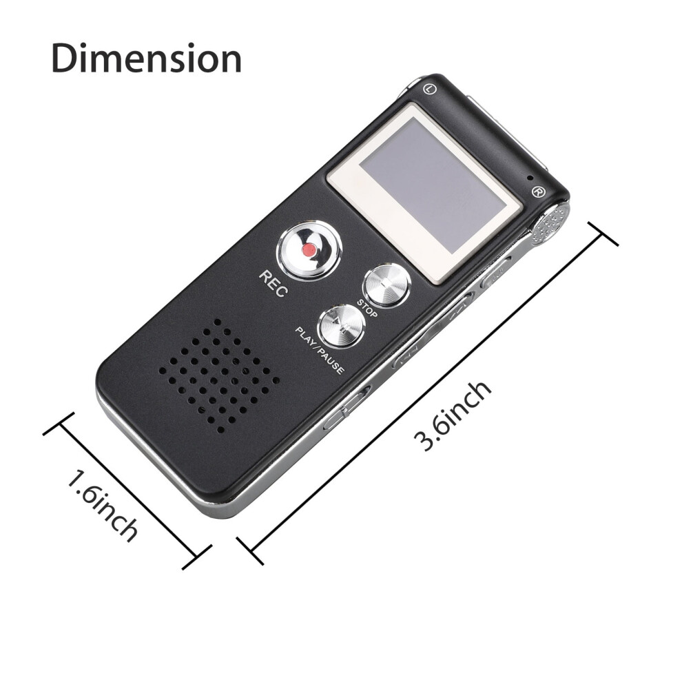 Enregistreur vocal numérique, son clair aux formats MP3 et WAV, gain ...