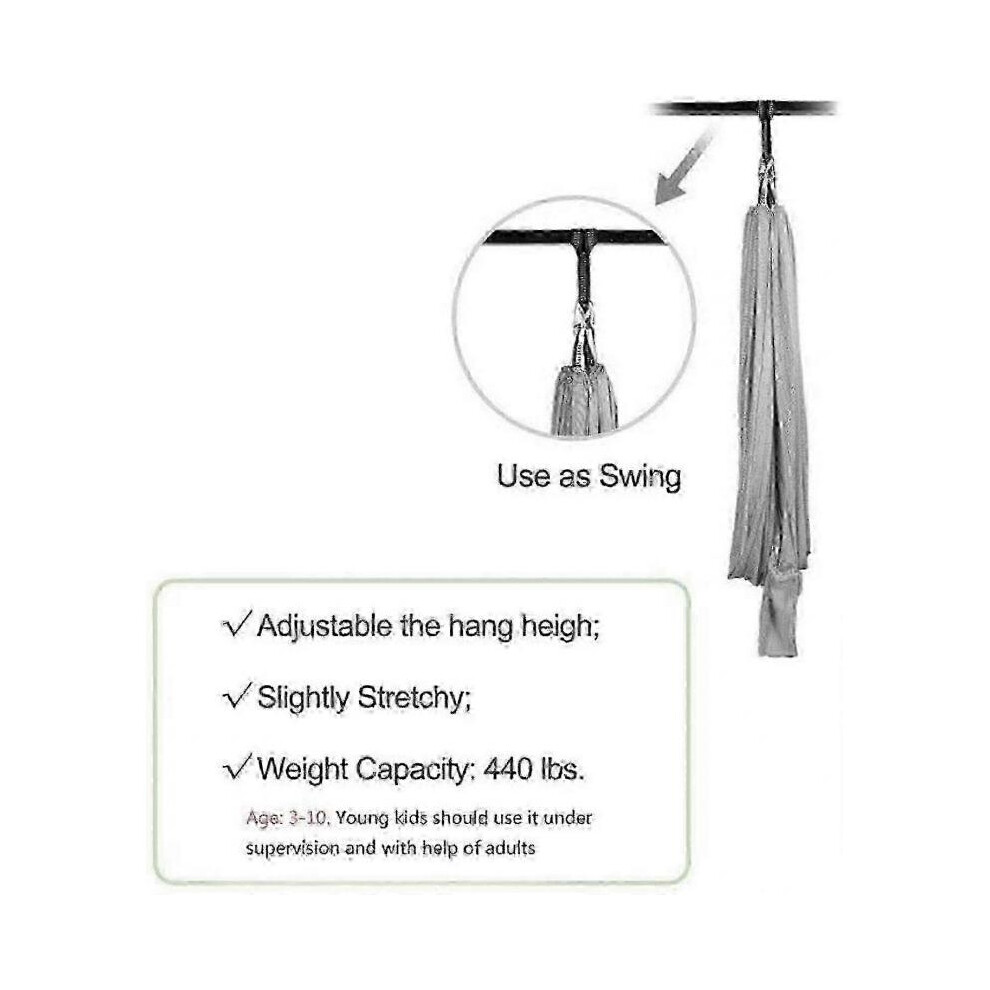 (150*280CM,Black)Sensory Swing For Kids Adults Indoor Therapy Swing For ...
