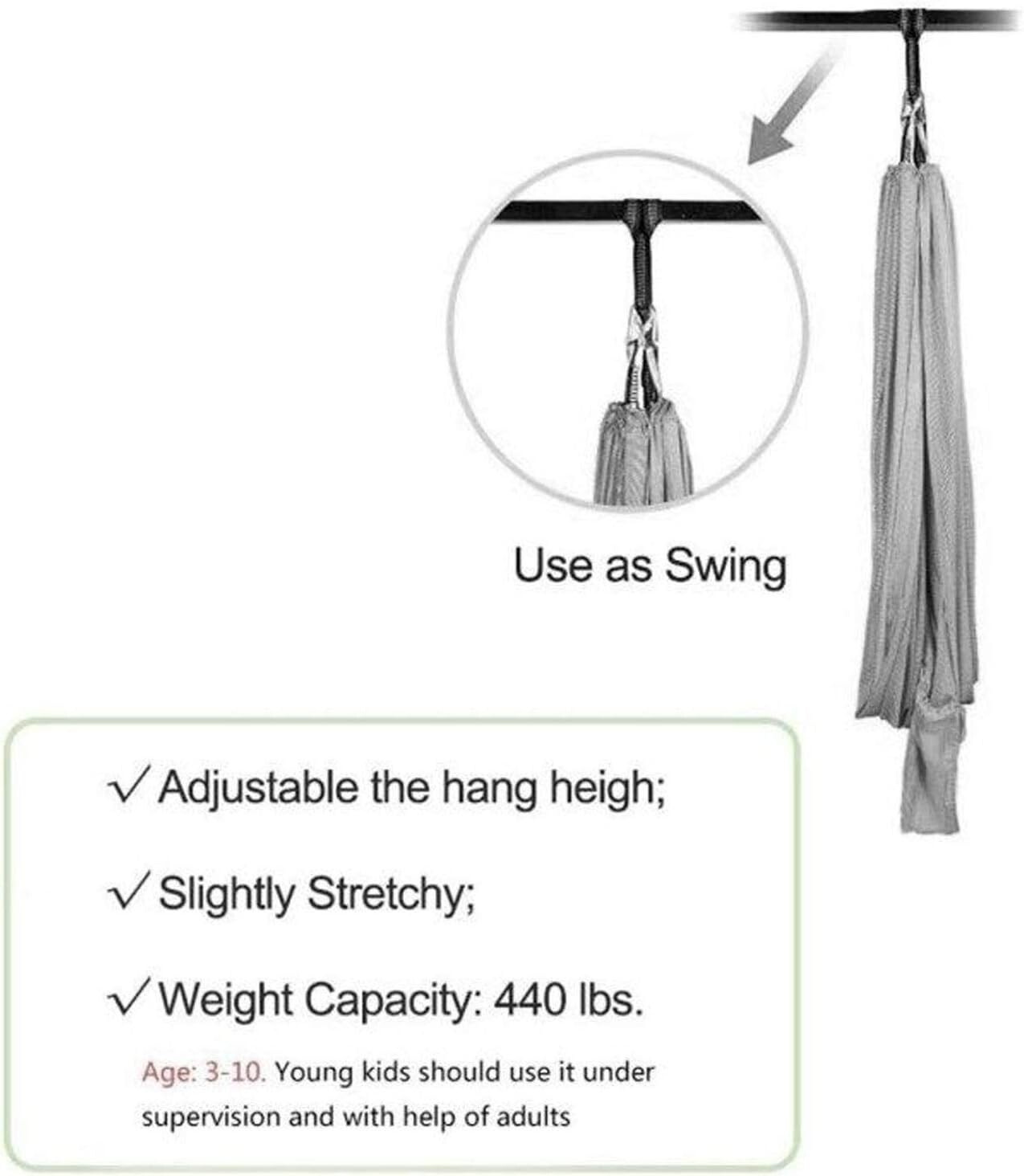 Hamac thérapeutique SensorySwing, intérieur/extérieur, couleurs neutres ...