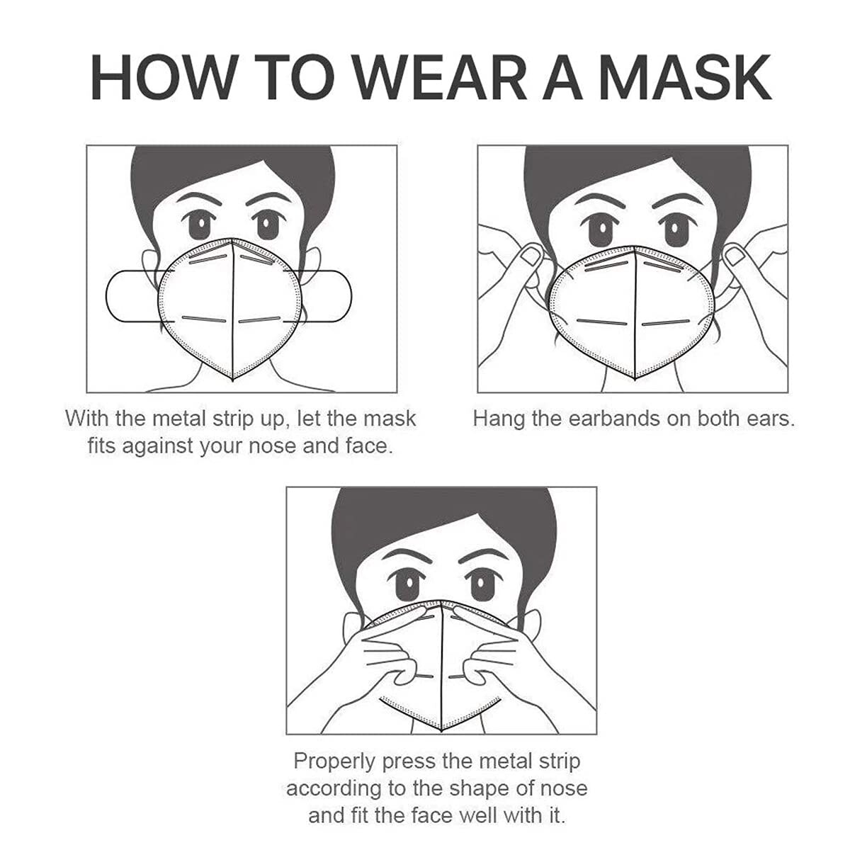 Masque facial réutilisable avec élastiques ajustables, lavable ...