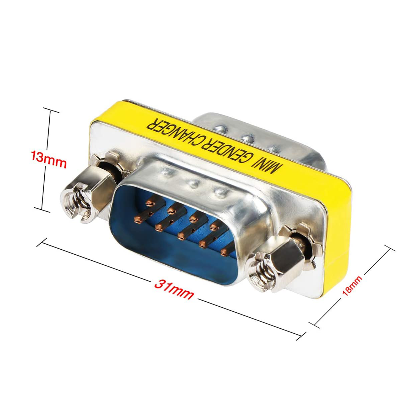 RS232-Seriell-Adapter, 2er-Pack, ultraflacher DB9-Geschlechtswandler ...