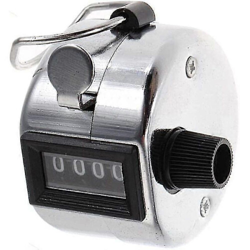 3 Piece Hand Counter, 4 Digit Lap Tracker Manual Clicker Metal ...
