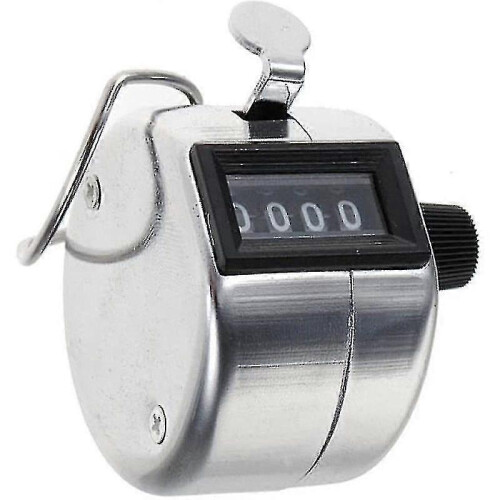 3 Piece Hand Counter, 4 Digit Lap Tracker Manual Clicker Metal ...