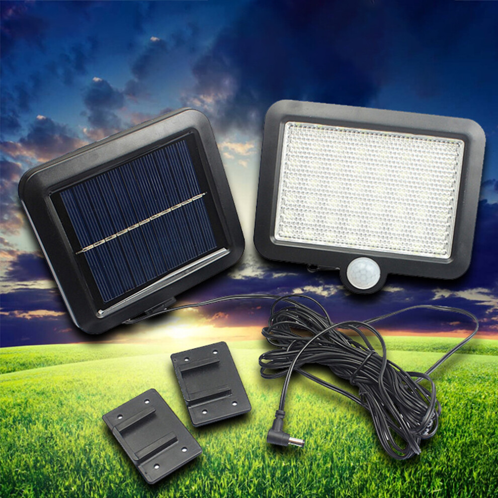 Utendørs solcelledrevet bevegelseslys, ultrasterk 56 LED solcelledrevet ...