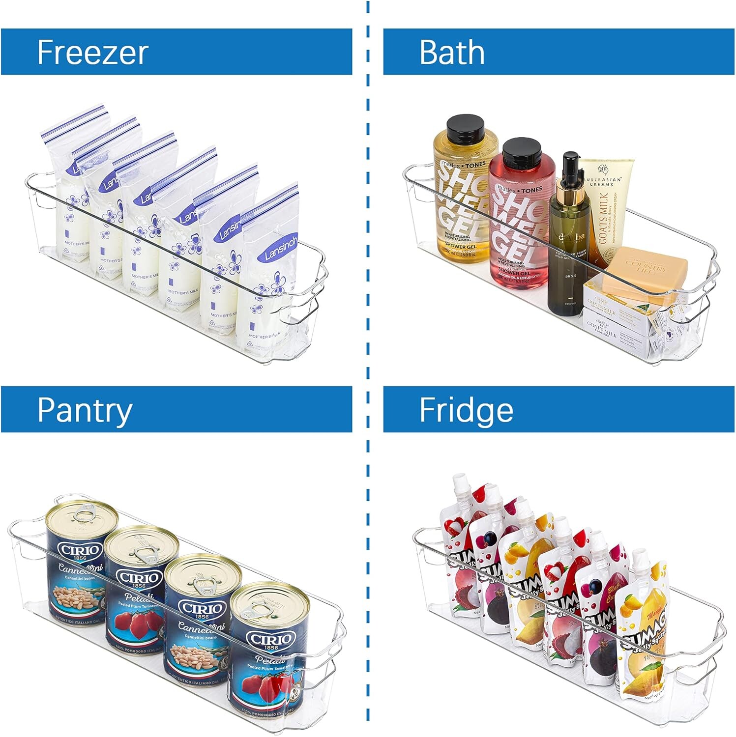 Boîtes de rangement transparentes pour réfrigérateur et garde-manger ...