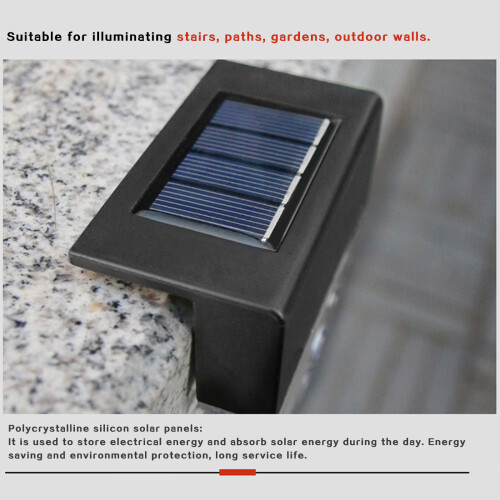Luminárias solares externas para escadas, à prova d'água, com sensor de ...