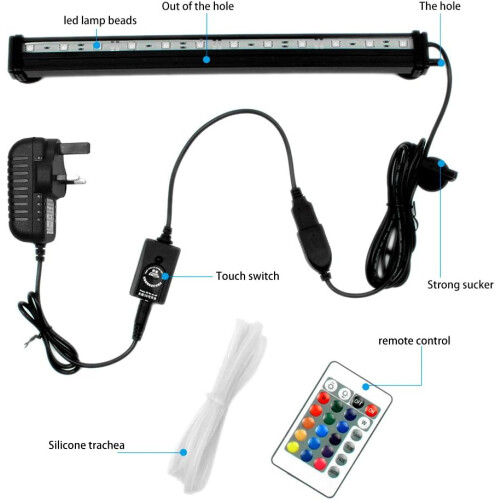 Innovativa luce LED subacquea per acquario, barra luminosa RGB con LED ...