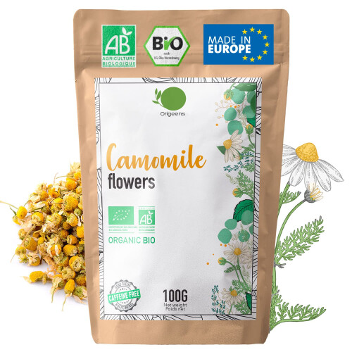 ORIGEENS ORGANIC CHAMOMILE TEA Sourced in Europe 100g Camomile Tea ...