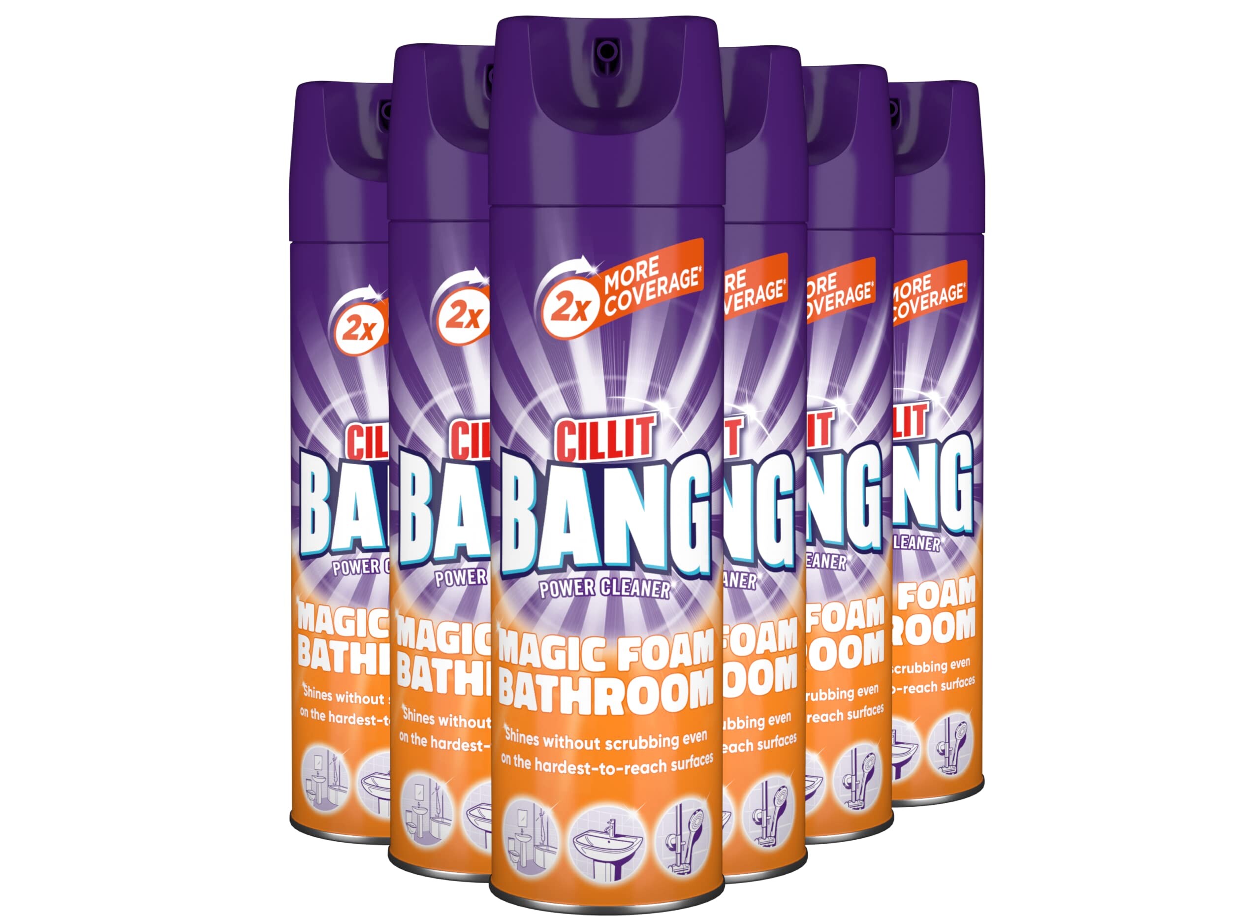 Cillit Bang Magic Foam Bathroom Cleaner Powerful Active Formula ...