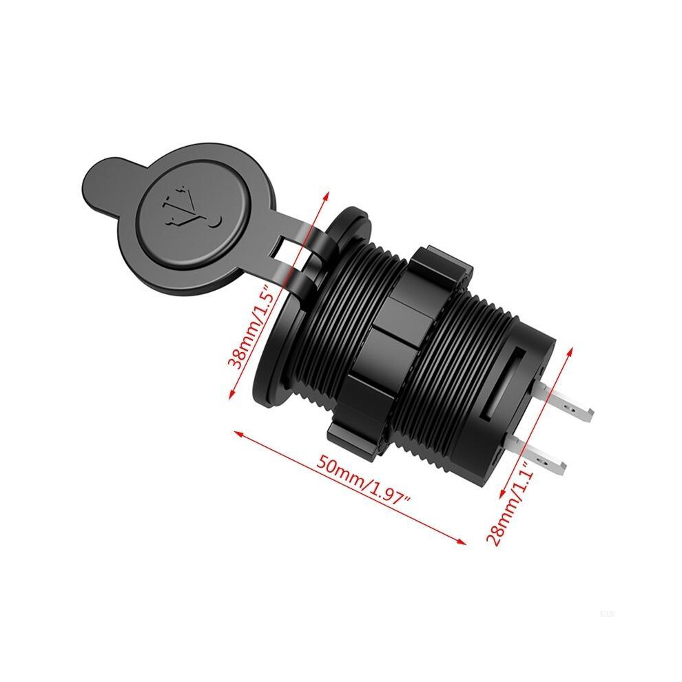 K32C IP66 Water Proof 12V for DC 2 USB Motorcycle Cigarette Connector ...