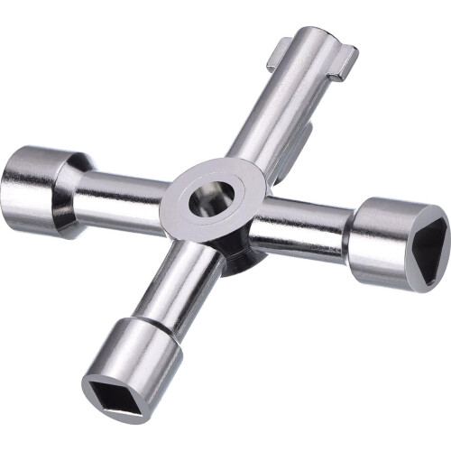 Llave multifuncional con aspecto de acero inoxidable, diseño en forma ...