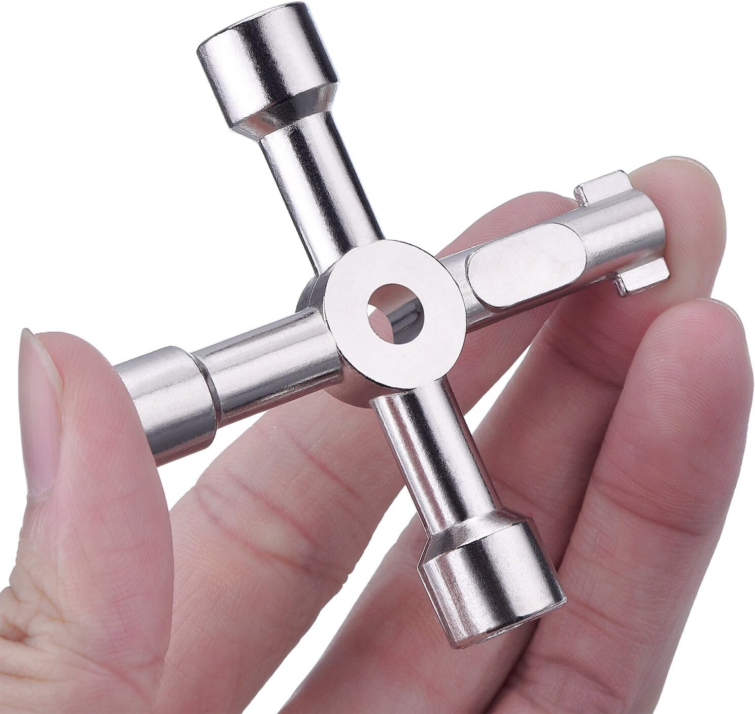 Llave multifuncional con aspecto de acero inoxidable, diseño en forma ...