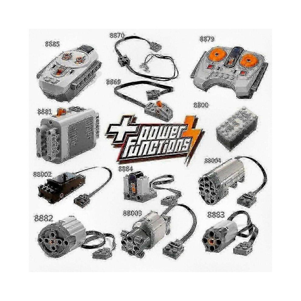 Lego Power Functions L-Type Motor with 1070 Remote Receiver and Battery ...