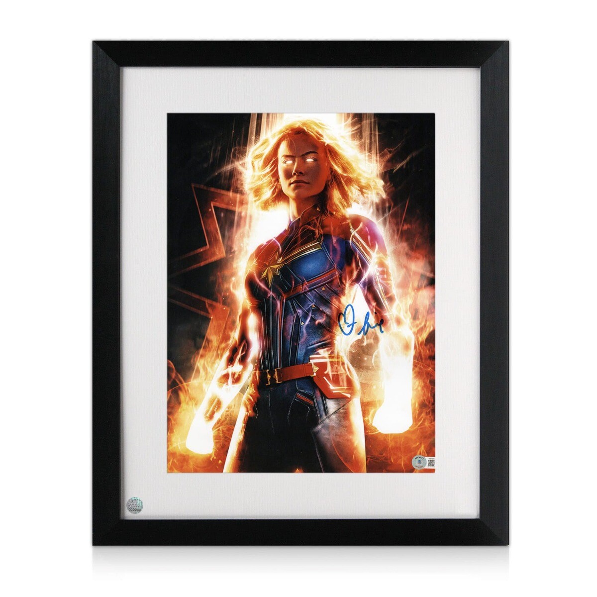 Brie Larson Signed Captain Marvel Poster. Framed on OnBuy