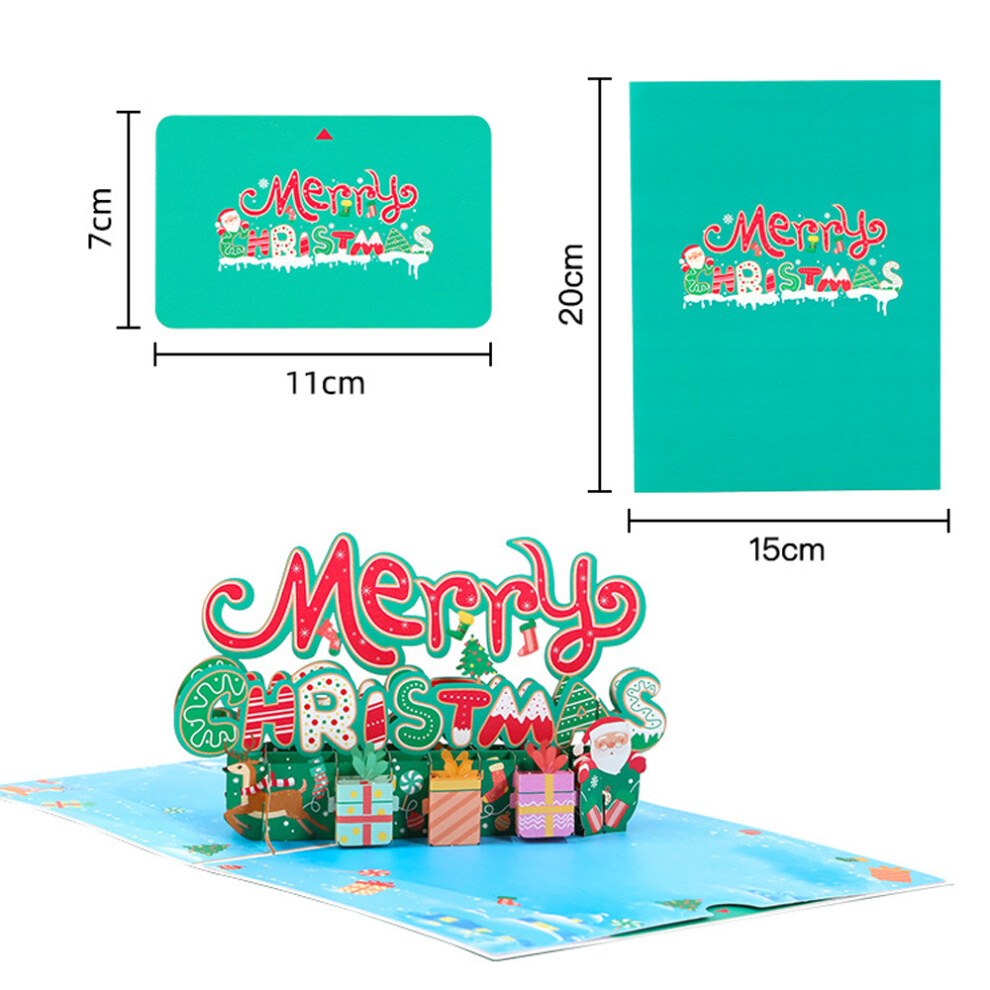 Carte de Noël unique, effet 3D qui se déploie automatiquement à l ...