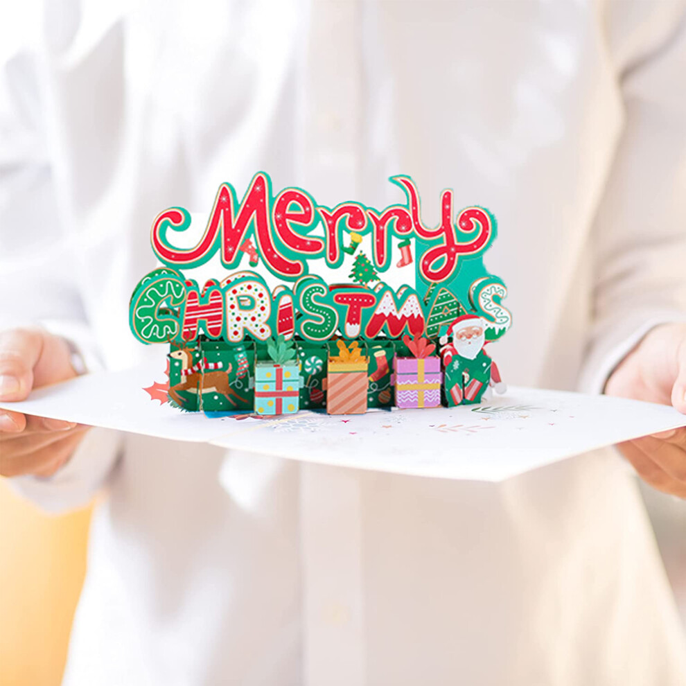 Carte de Noël unique, effet 3D qui se déploie automatiquement à l ...