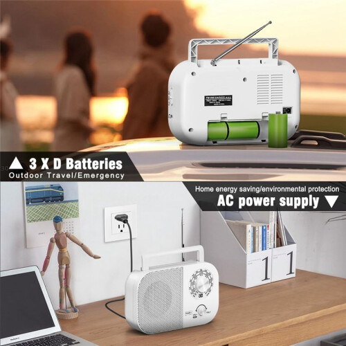 Portable AM FM Radio with Long Range Reception, Transistor Radio with ...