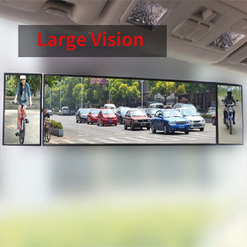 Car Universal Rear View Mirror Wide Angle Clip- Convex Curved Mirror ...