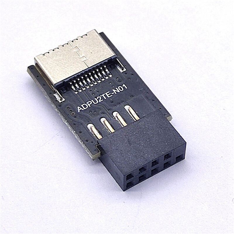 6X Motherboard USB2.0 9Pin zu TYPE-C A-KEY Frontstecker-Konverter USB3 ...