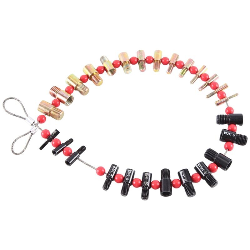 Nut & Bolt Thread Checker,26 Set-14 Inch & 12 Metric Detachable Nut and Bolt Thread Size Checker ...