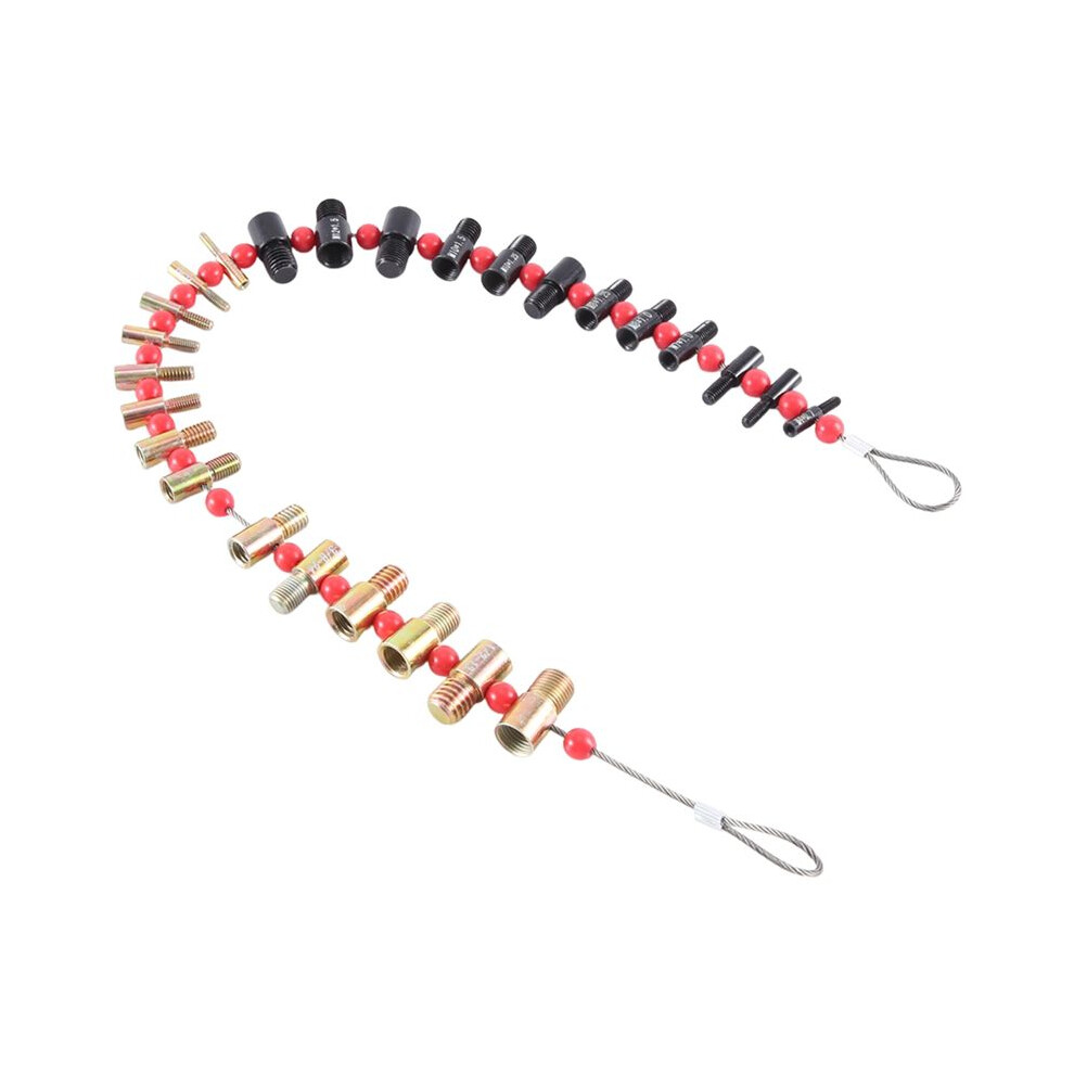 Nut & Bolt Thread Checker,26 Set-14 Inch & 12 Metric Detachable Nut and Bolt Thread Size Checker ...